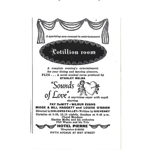 Art | Vintage Cotillion Print Ad Hotel Pierre New York City 195 | Poshmark